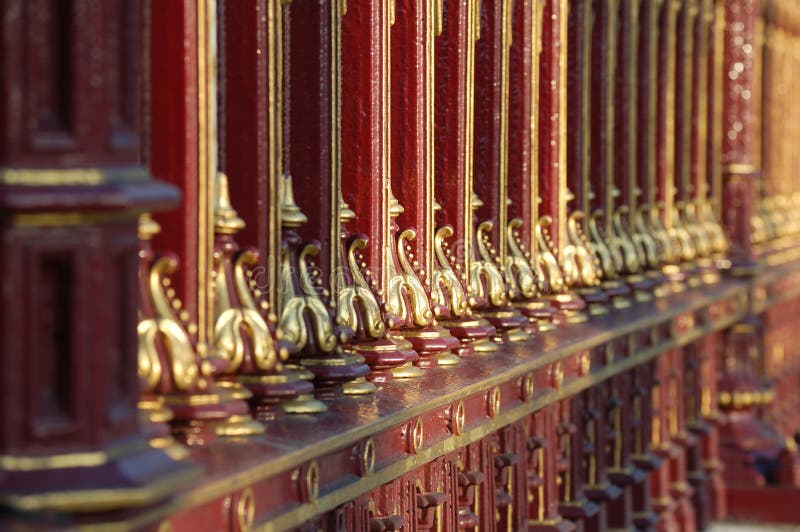 Castle decorative fence stock image. Image of detail, iron - 8693797