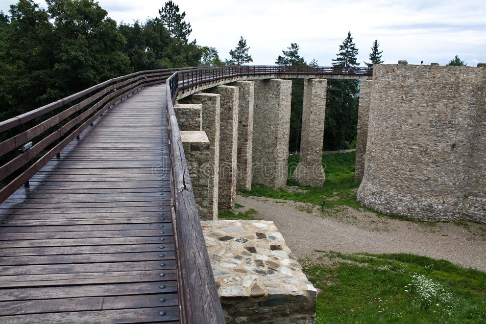 Castle defence bridge stock photo. Image of wood, enemy - 26316414