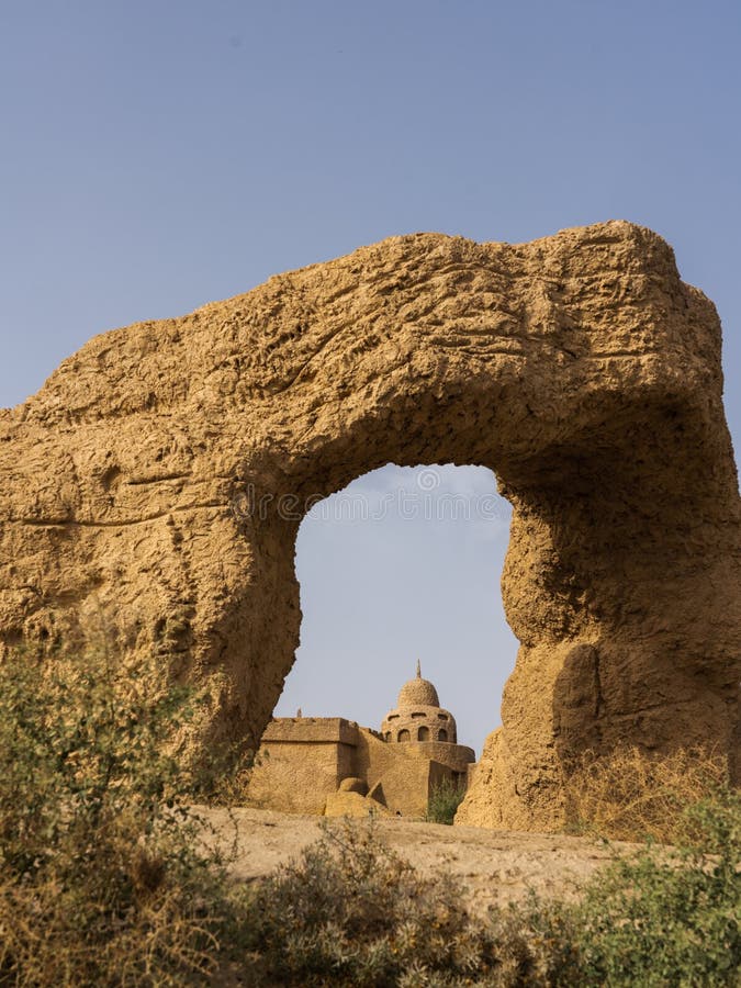 A Castle in a Desert Maze in Xinjiang Stock Image - Image of landmark ...
