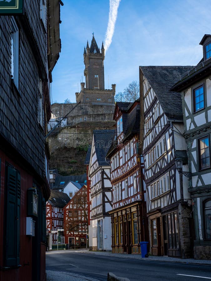 Castle in Dillenburg with a Blue Sky Stock Photo - Image of gold ...
