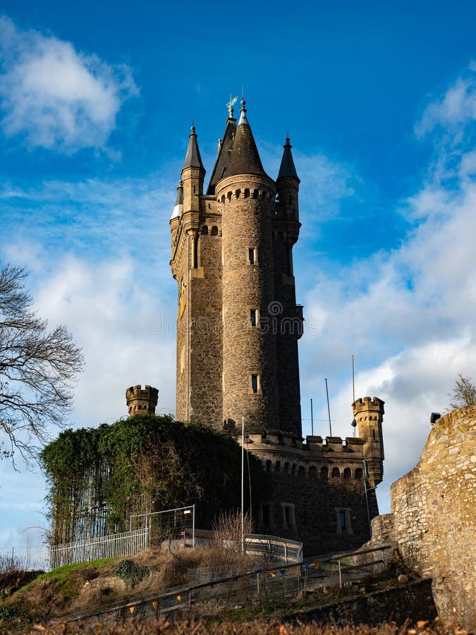A Castle in Dillenburg with a Blue Sky Stock Image - Image of historic ...