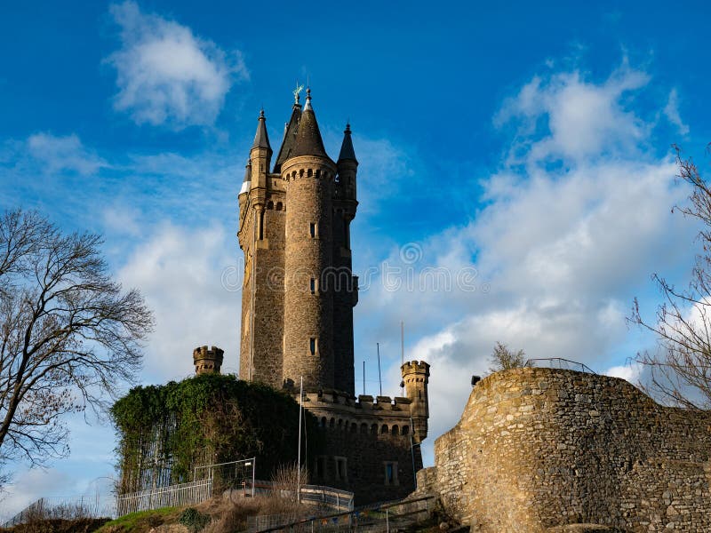 A Castle in Dillenburg with a Blue Sky Stock Image - Image of ...