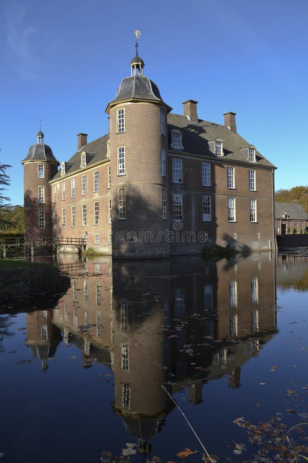 Dutch Castle Reflected in Ditch Stock Image - Image of middle ...