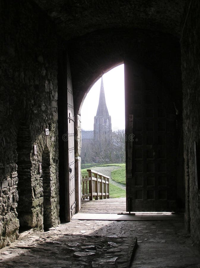 Castle Door stock image. Image of exit, arch, archway, drawbridge - 108589