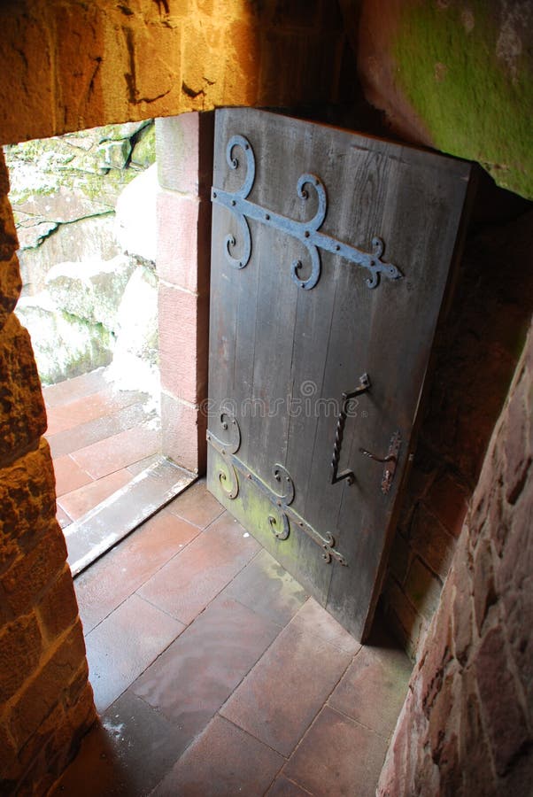 Castle Door stock image. Image of open, wooden, france - 4693969