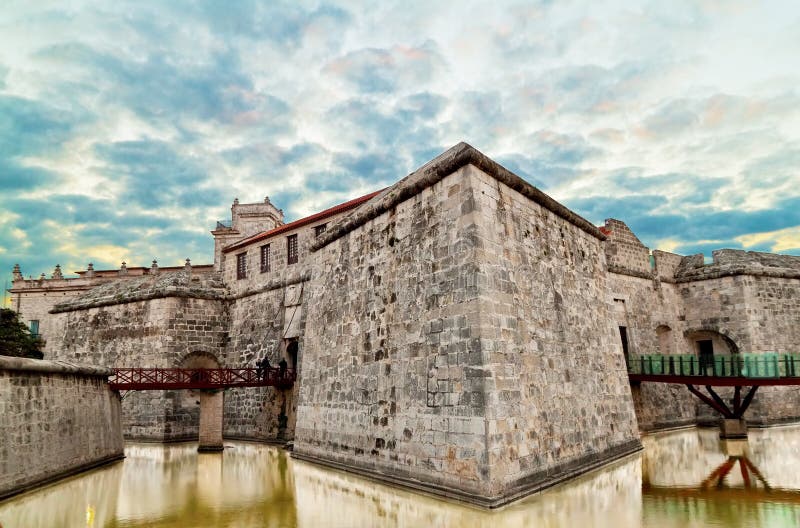 Castle with a Dramatic Cloudy Sky Stock Photo - Image of hispanic ...