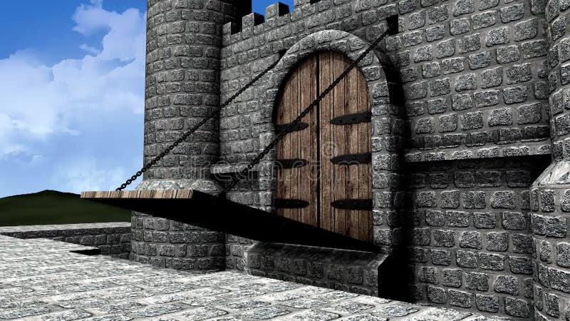Castle Drawbridge 3d Animation Stock Video - Video of castle, medieval ...