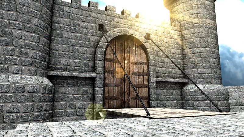 Castle Drawbridge 3d Animation Stock Footage - Video of wooden ...