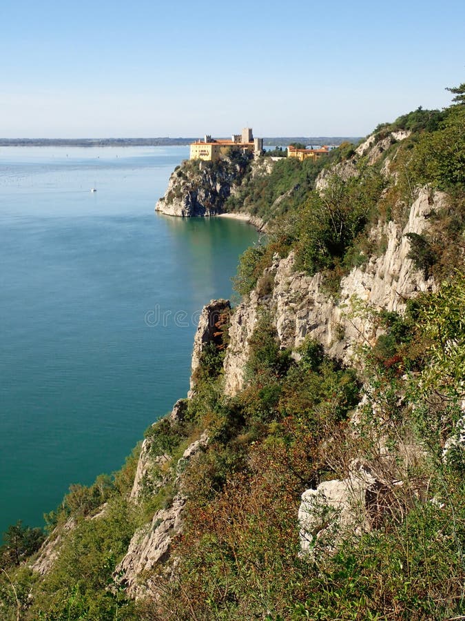 Castello Di Duino - Duino, Italy Stock Photo - Image of blue, green ...