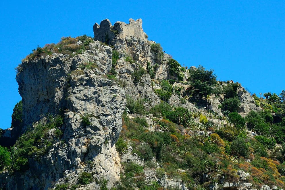 Castle of Eze, France stock image. Image of luxury, natural - 88477019