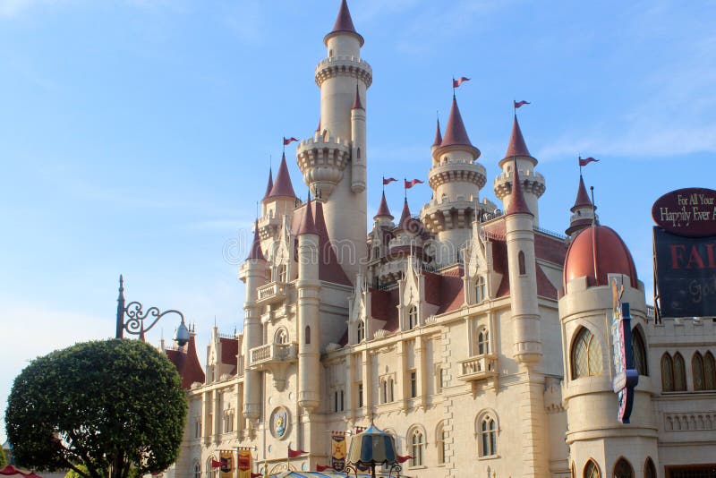 Castle Facade at Universal Studios Singapore in Sentosa, Singapore ...