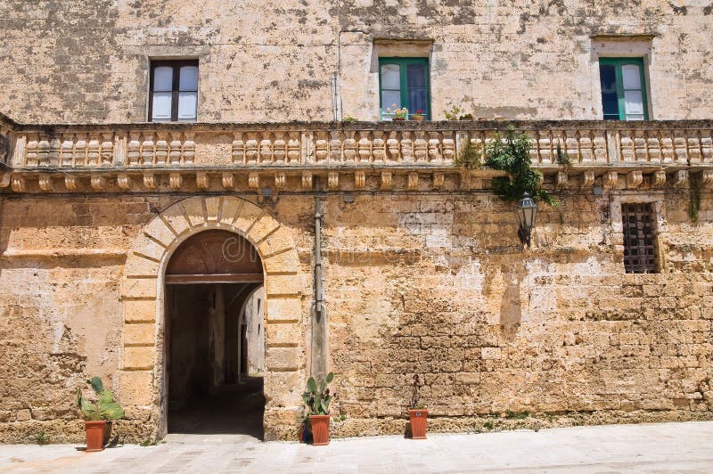Castle of Felline. Puglia. Italy Stock Image - Image of alley, lecce ...