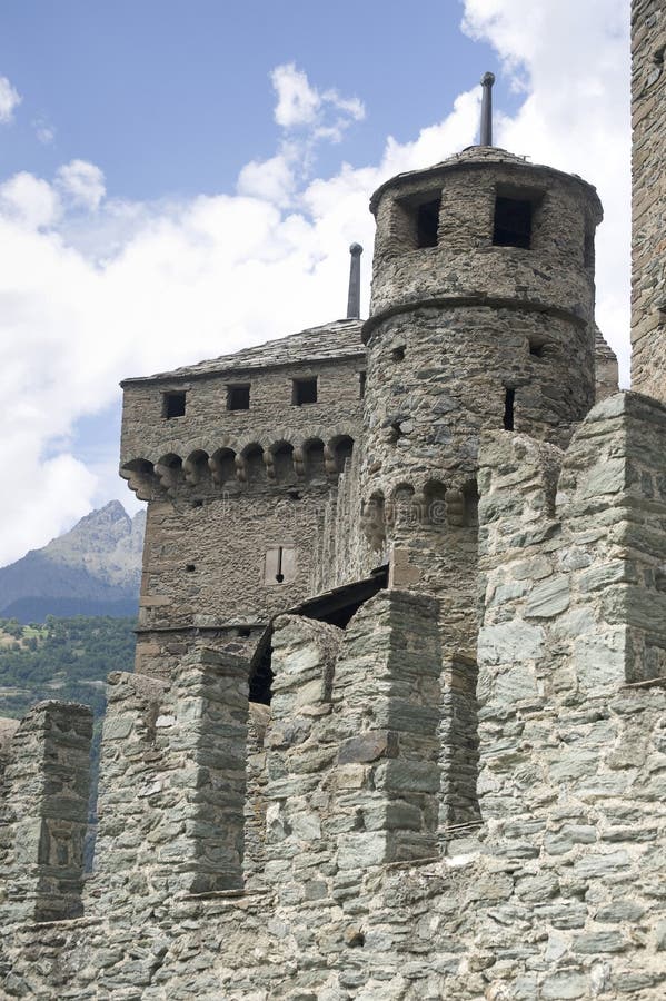 Castle of Fenis stock photo. Image of medieval, landmark - 24508428