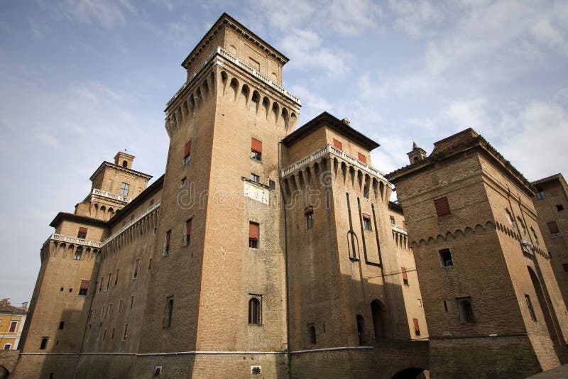Castle of ferrara stock image. Image of watching, estense - 19214279