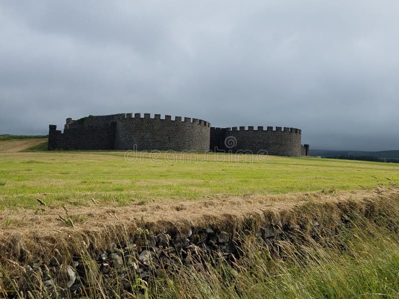 Field and castle stock photo. Image of famous, medieval - 33996466