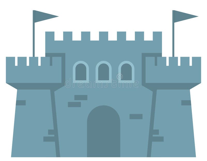 Castle, Flat Design, Vector. Stock Vector - Illustration of ...
