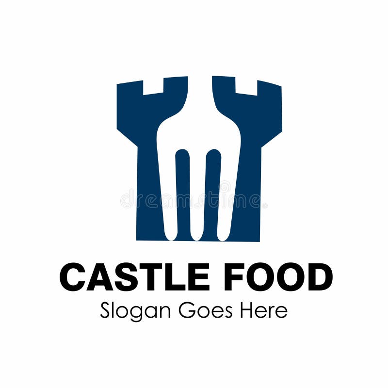 Castle Food Logo Design Concept Stock Vector - Illustration of ...
