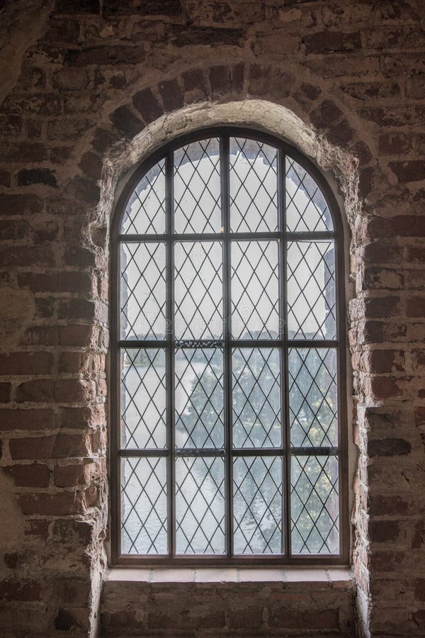 Castle Fortress Bright Window Stock Image - Image of brick, wall: 109001175