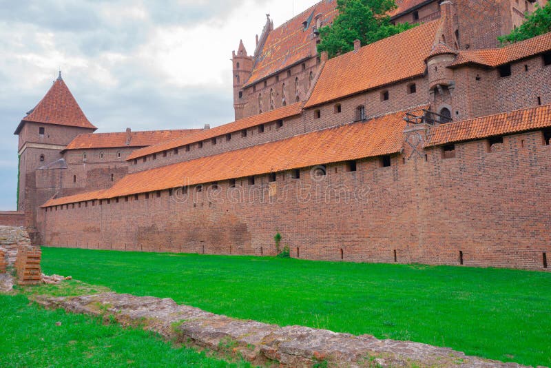 Castle Fragment of the Teutonic Knights Order in Malbork, Poland Stock ...
