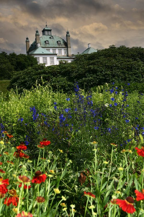 Castle of Fredensborg in Denmark Stock Photo - Image of gardens ...