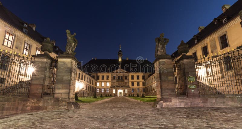 Castle Fulda in the Evening Stock Image - Image of traffic, castle ...