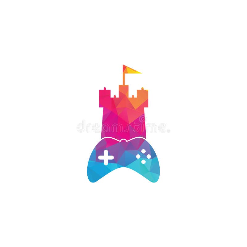Castle and Game Logo Vector. Castle Game Logo Design Stock Vector ...
