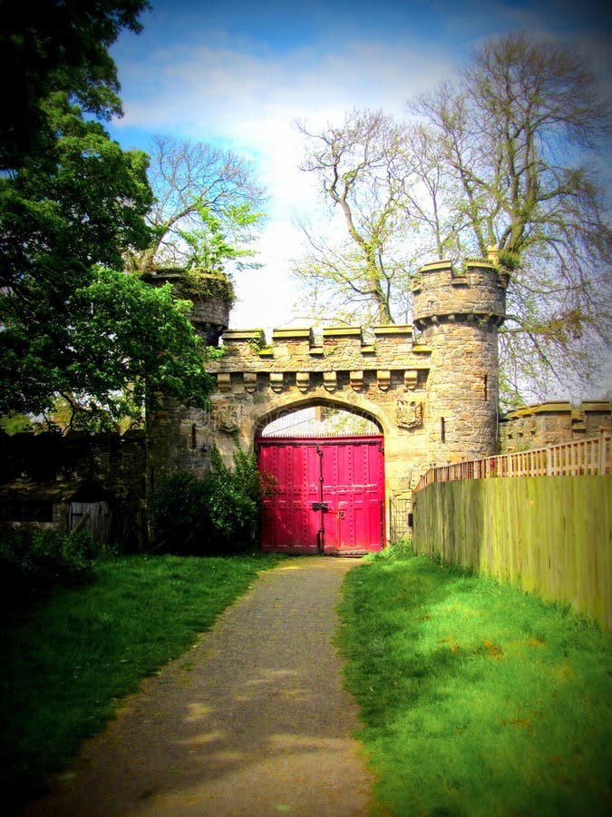 The castle gate stock photo. Image of wales, path, castle - 50825674
