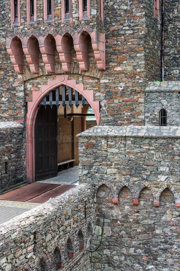 Castle Gate at Reichenstein Castle Stock Photo - Image of architecture ...