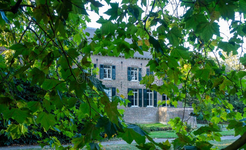 A Castle in Geldrop Noord-Brabant Holland Look through a Tree Stock ...