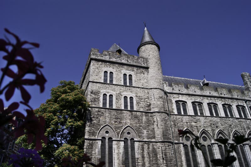 Castle of Gerald the Devil stock image. Image of city - 36291829