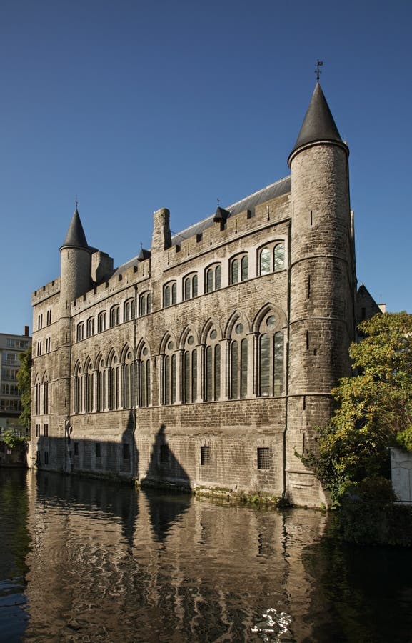 Medieval Castle Of Gerald The Devil In Gent Stock Image - Image of ...