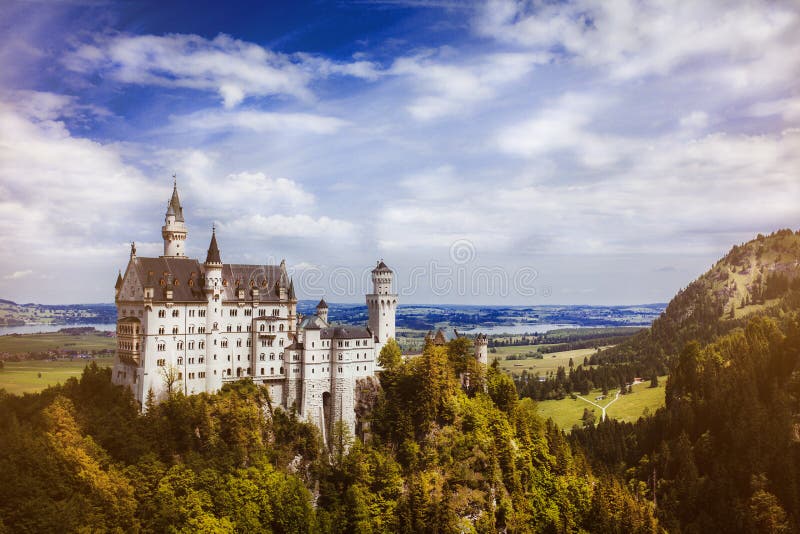 Castle Germany Bavaria Alps Stock Photo - Image of attraction, tourist ...