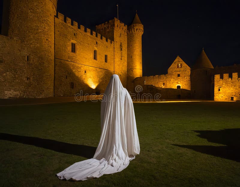 Ghost of the castle stock illustration. Illustration of fear - 314247046