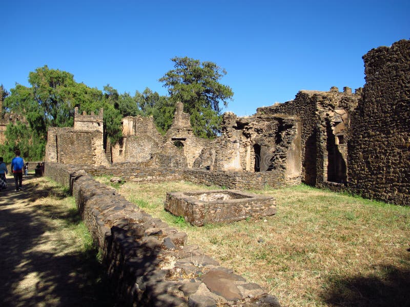 The Vintage Castle in Gondor City, Ethiopia Stock Image - Image of ...