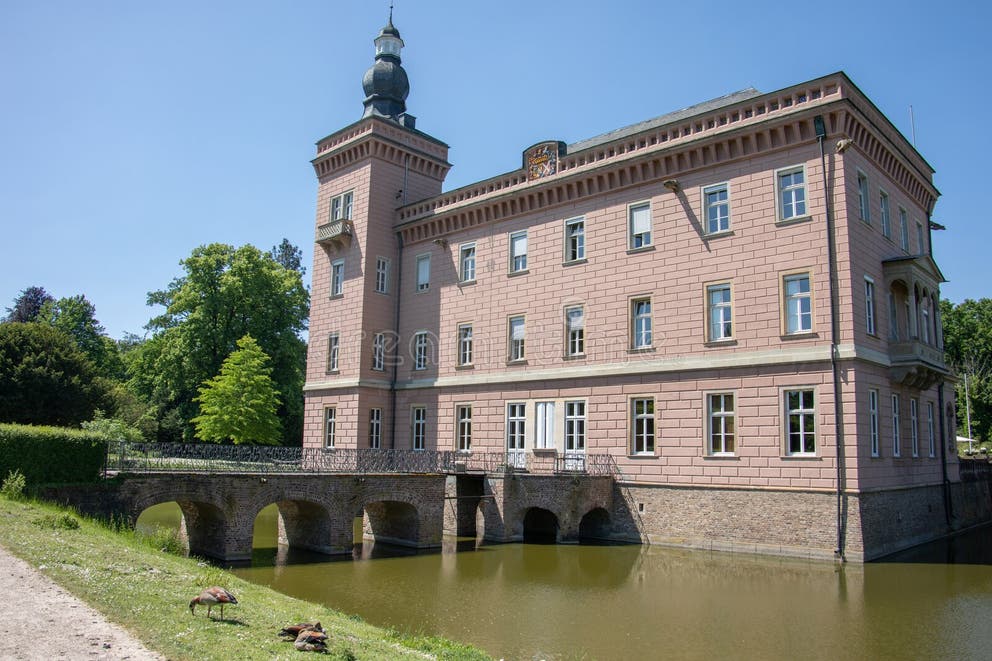 Castle Gracht stock photo. Image of architecture, rhinewestphalia ...