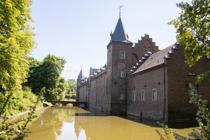 Castle Gracht stock image. Image of moat, impressive - 279823043
