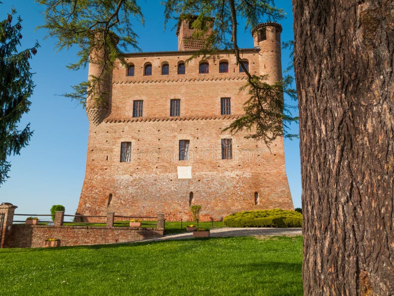 Castle of Grinzane Cavour, Piedmont, Italy Stock Photo - Image of ...