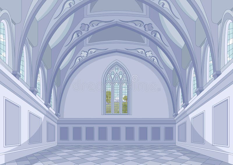 Castle Hall stock vector. Illustration of fairytale, kingdom - 91572959