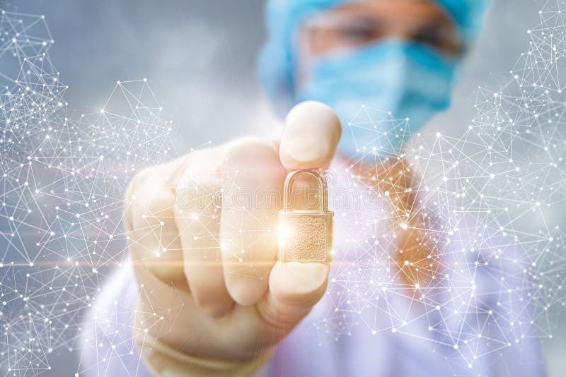 Castle in the Hand of the Scientist . Stock Image - Image of data ...