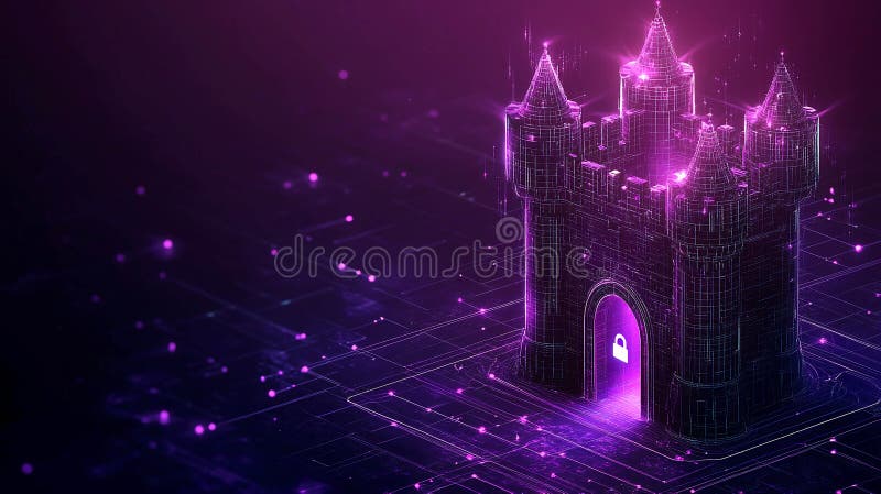 The Castle Has a Clear, Wire-like Structure, As If Built from Luminous ...