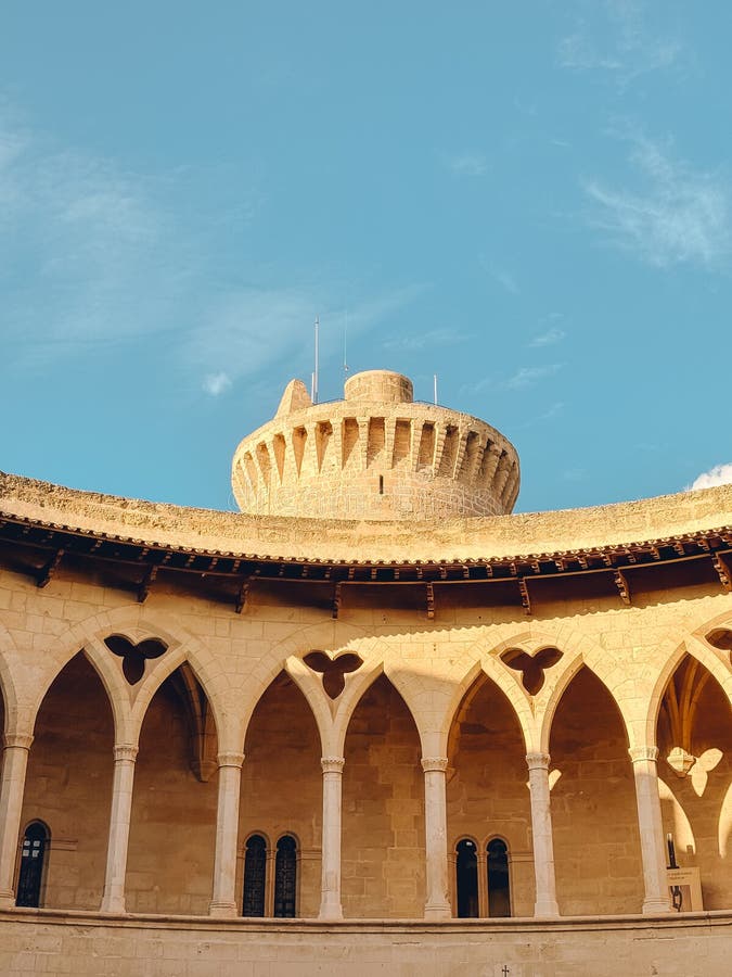 The Castle Has a Lot of Arches and is Very Old Stock Image - Image of ...