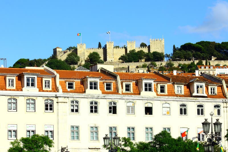 Castle, Lisbon, Portugal stock image. Image of medieval - 26613463