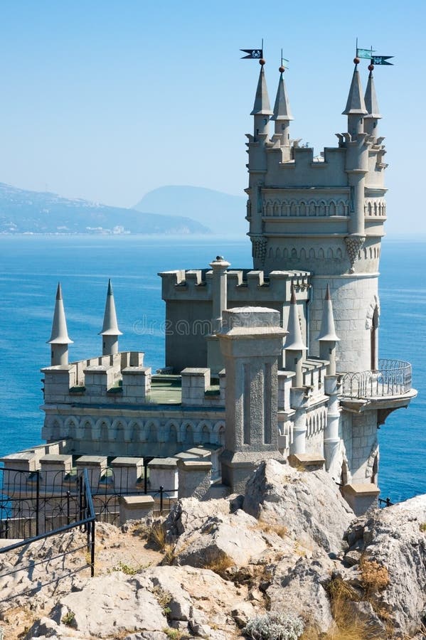 Castle on a hill stock image. Image of mountain, people - 67803873