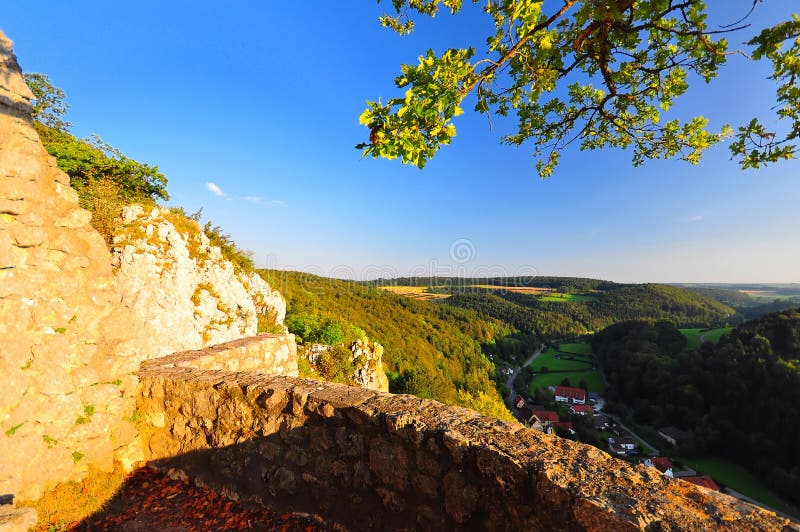 Castle Hohen Gundelfingen stock image. Image of valley - 10657843