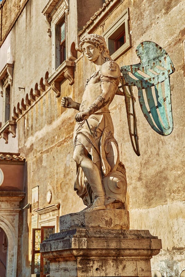 The Castle of the Holy Angel and the Bridge of Angels. Rome. Stock ...
