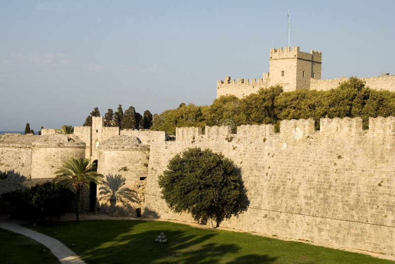 Castle of Hospitallers - Rhodes Stock Image - Image of historic, greece ...