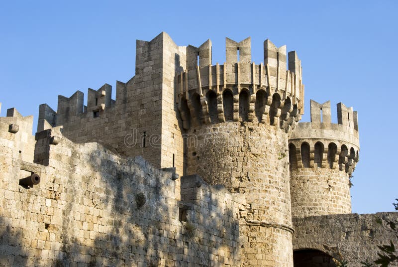 Castle of Hospitallers - Rhodes Stock Image - Image of history ...