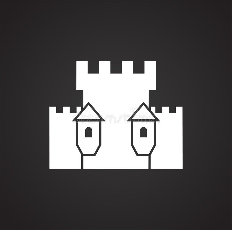 Castle Icon on Background for Graphic and Web Design. Simple ...