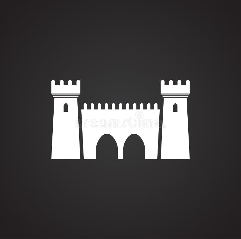 Castle Icon on Background for Graphic and Web Design. Simple ...