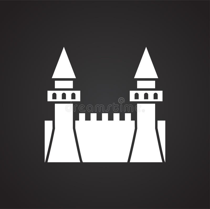Castle Icon on Background for Graphic and Web Design. Simple ...